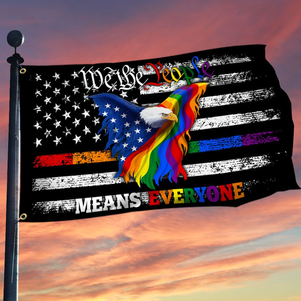 LGBT Pride Eagle Grommet Flag We The People Means Everyone – Flagwix
