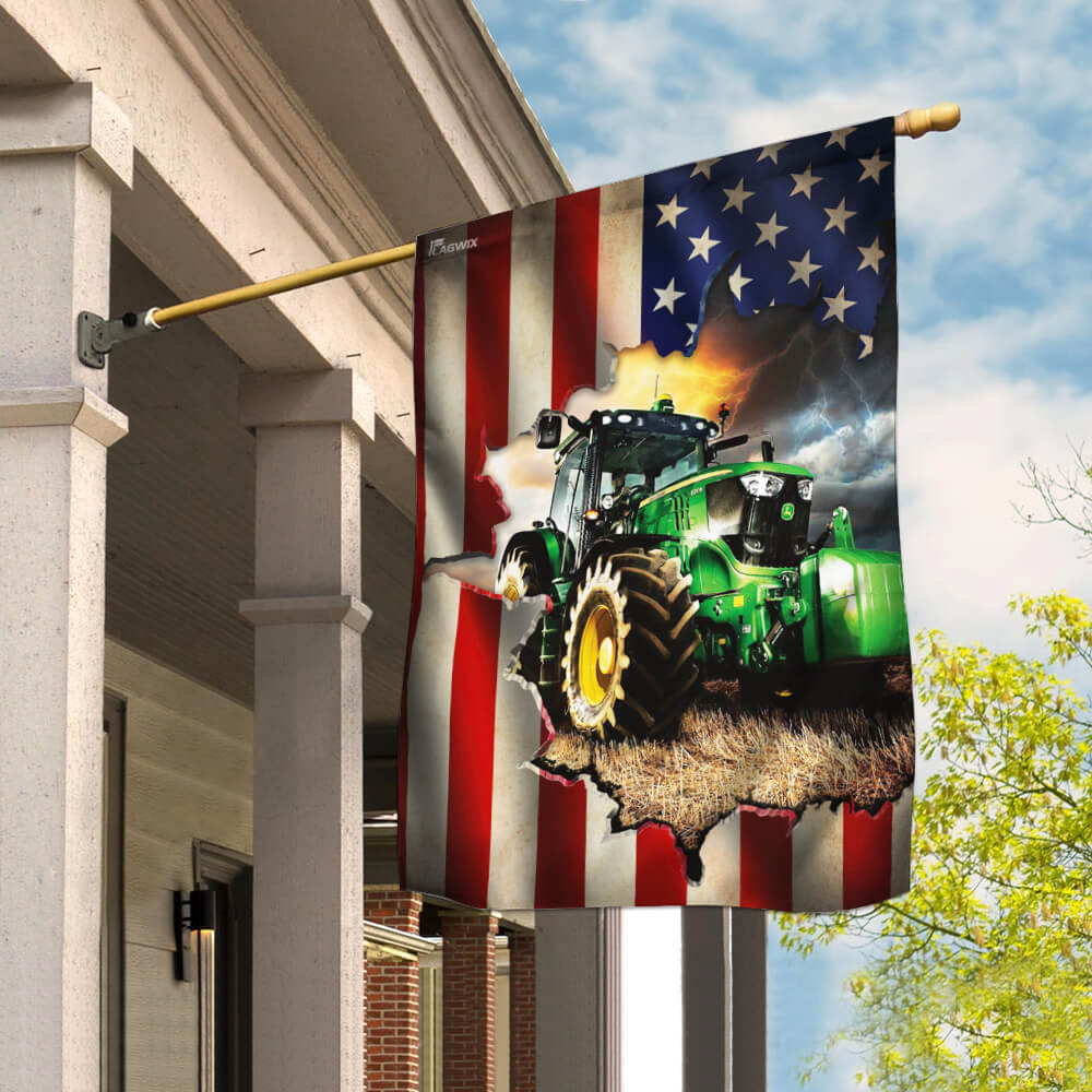 Tractor Farmer American Flag 3-Day Shipping – Flagwix