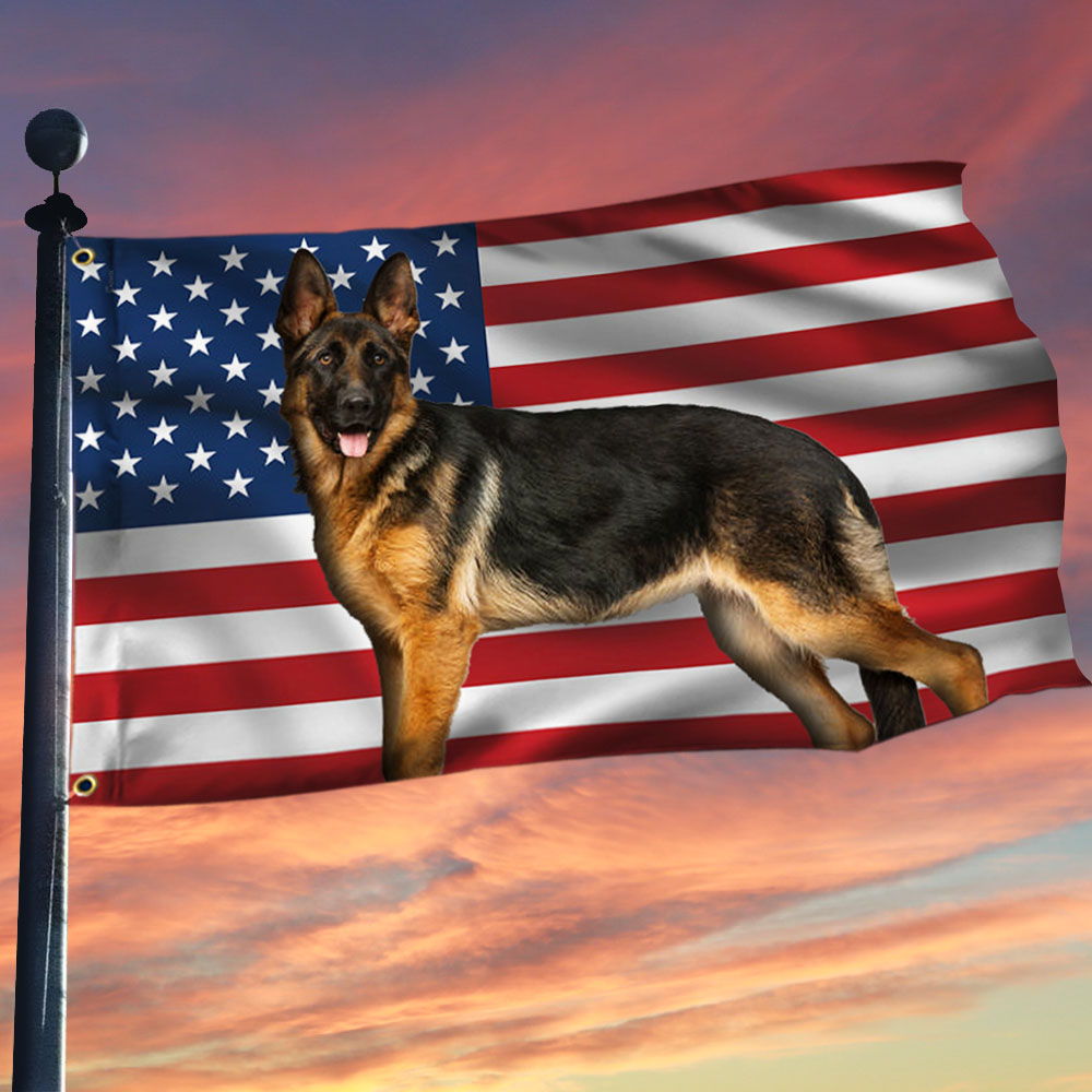 German Shepherd Dog Grommet Flag – Flagwix