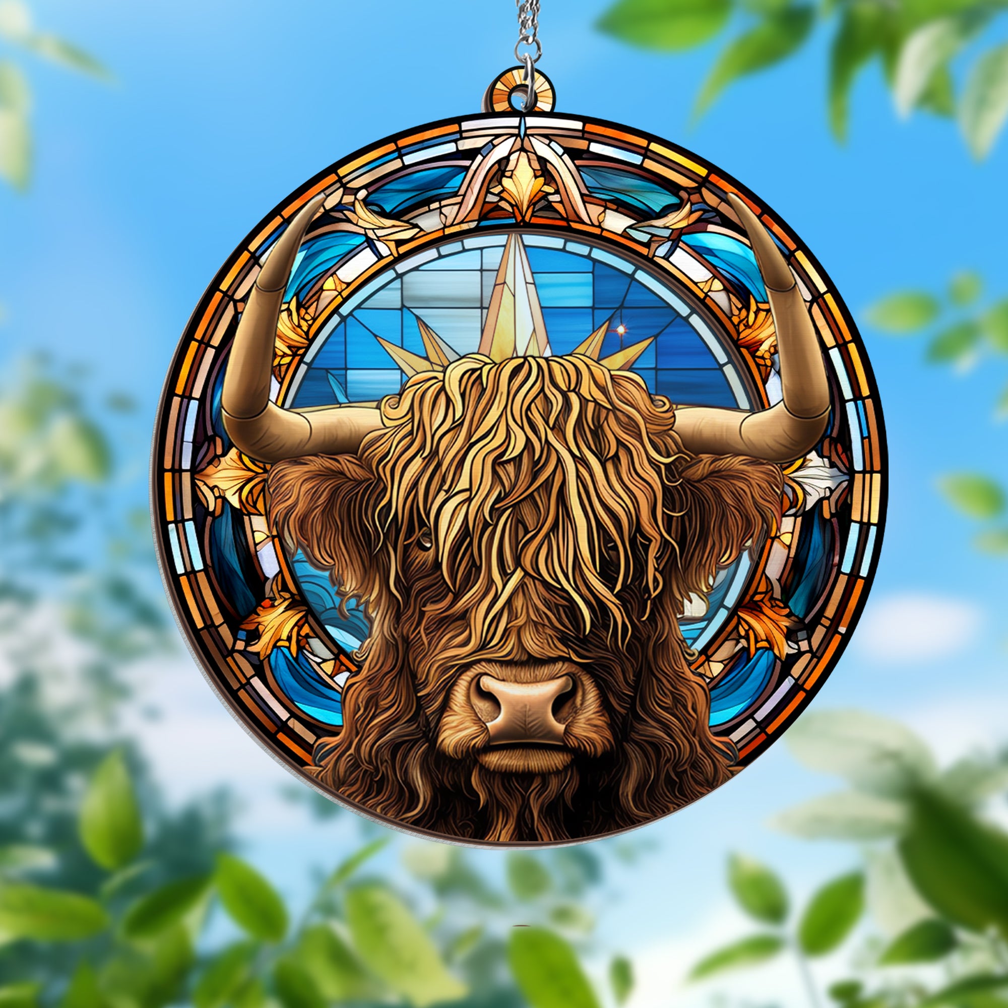 Highland Cattle 2 Layered Hanging Suncatcher – Flagwix