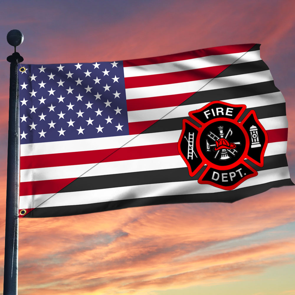 Firefighter Flag Firefighter American Grommet Flag – Flagwix