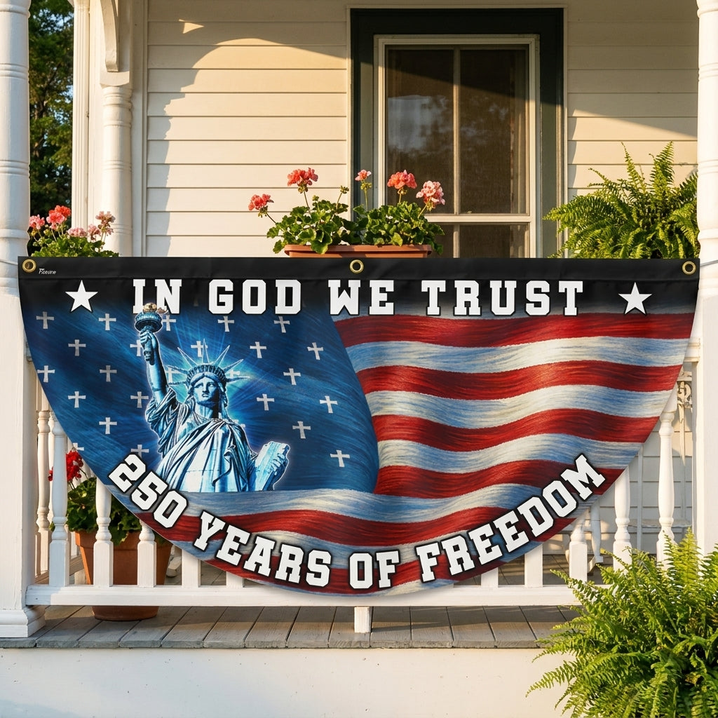 American Christian Half Circle Flag - 250 Years Celebration – Flagwix