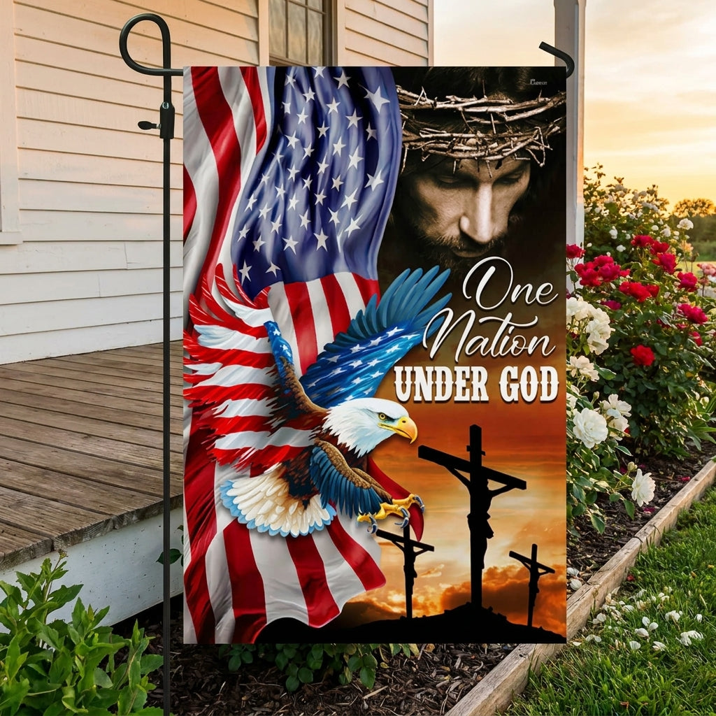 American Flag | One Nation Under God Christian Eagle Flag – Flagwix