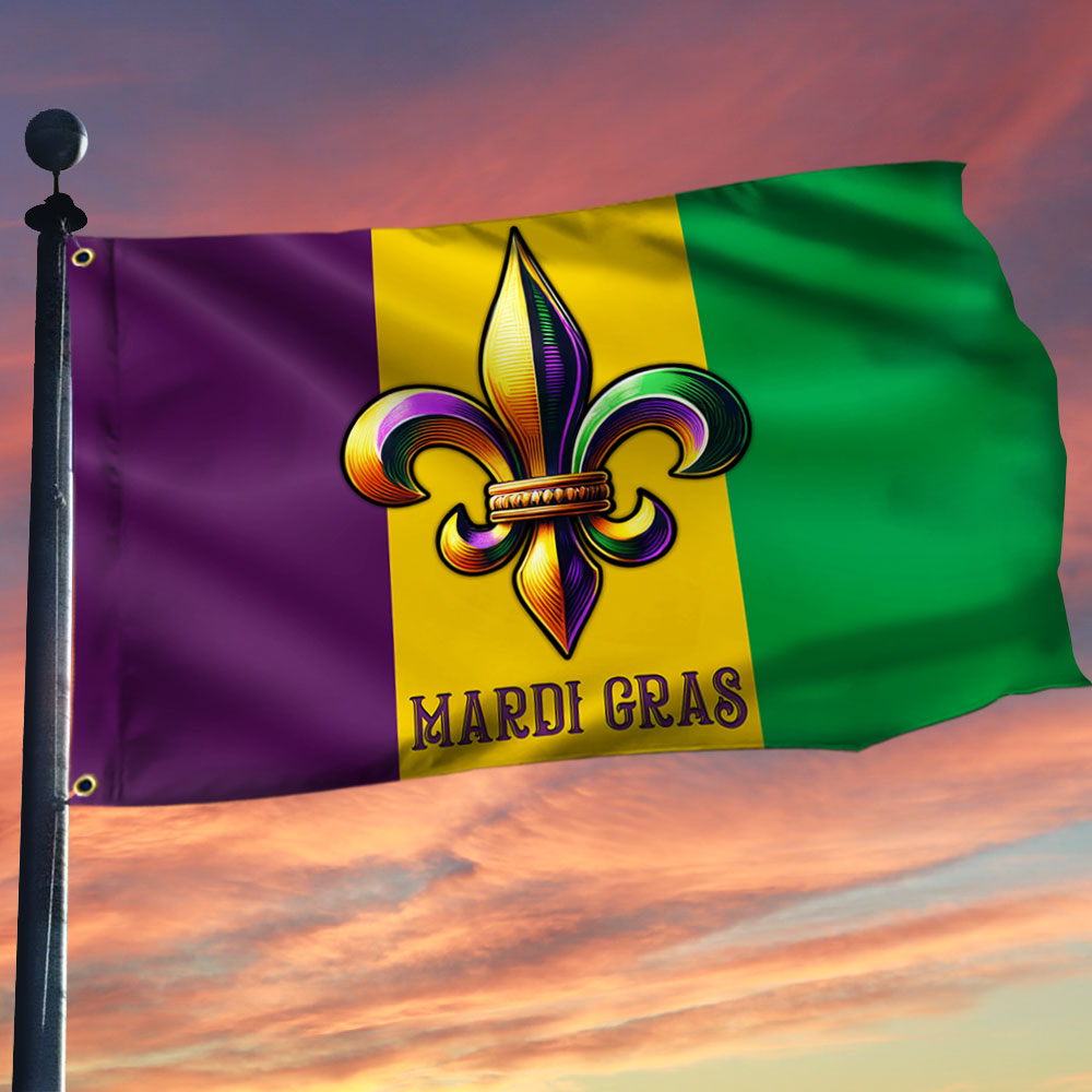 Mardi Gras Grommet Flag, New Orleans Mardi Gras – Flagwix