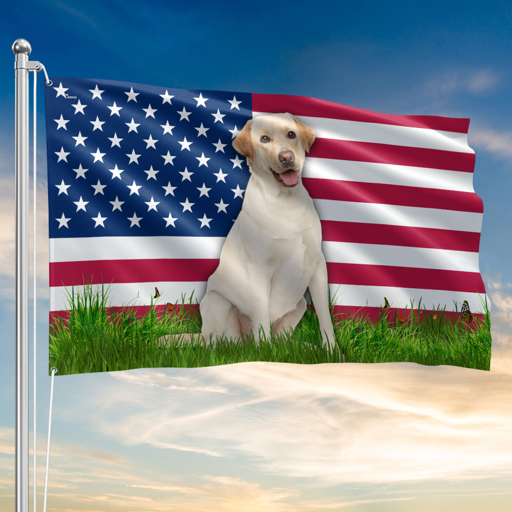 White Labrador Retriever American Grommet Flag – Flagwix