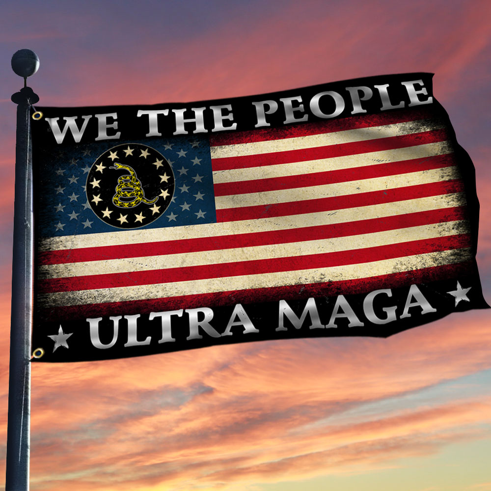 Ultra MAGA We The People Grommet Flag 1776 Gadsden Dont Tread On Me ...