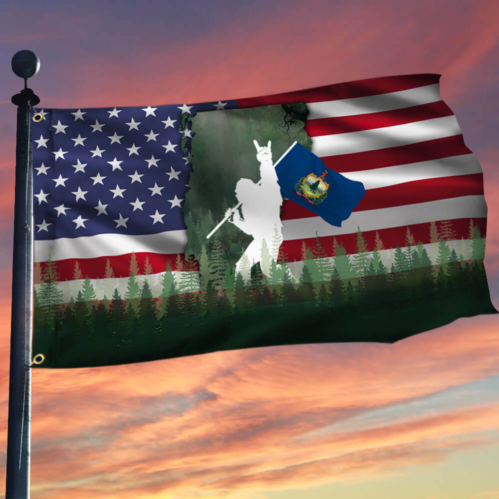 Bigfoot Sasquatch Vermont American Grommet Flag – Flagwix