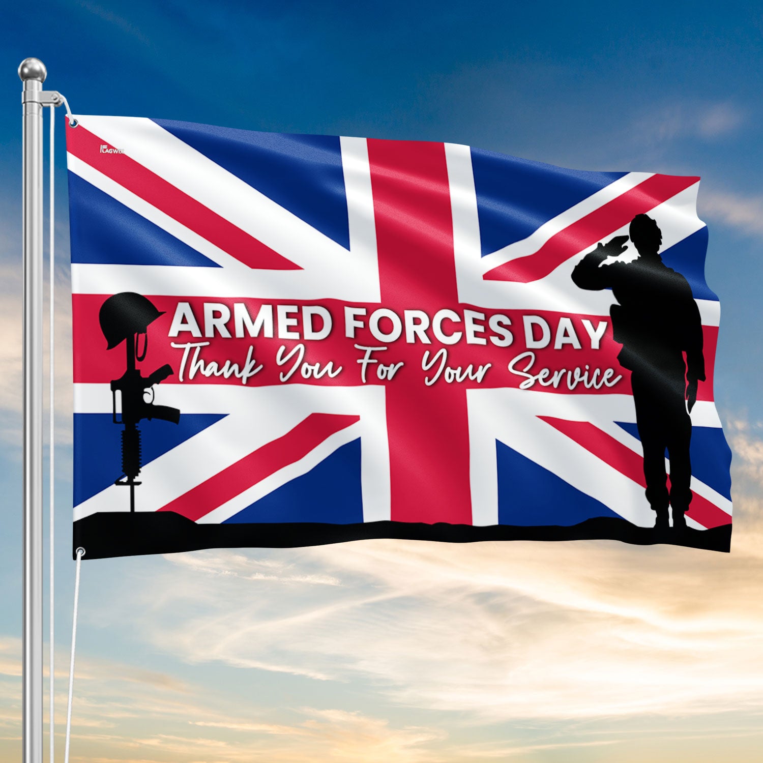 Armed Forces Day Union Jack Grommet Flag – Flagwix