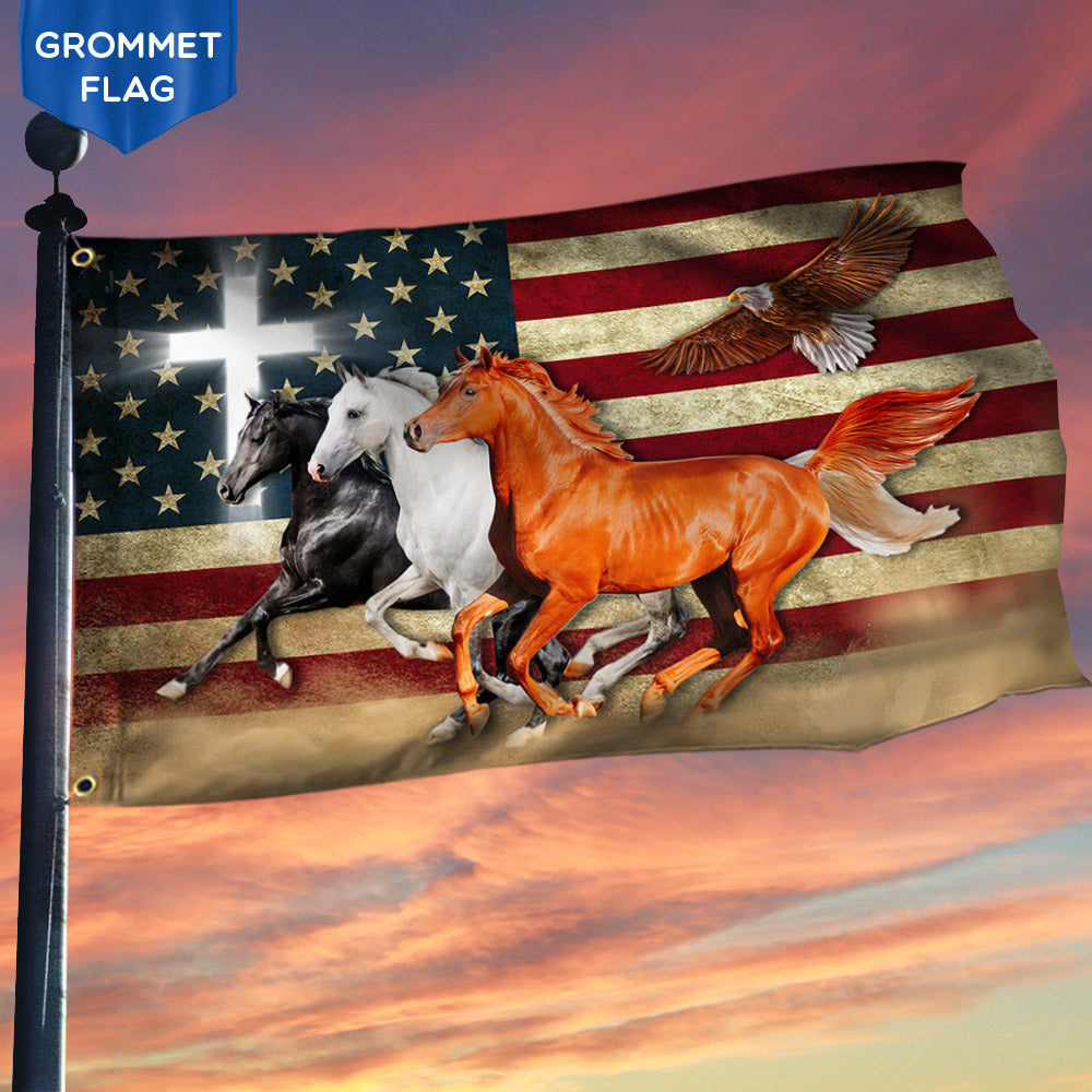 Horses Grommet Flag – Flagwix