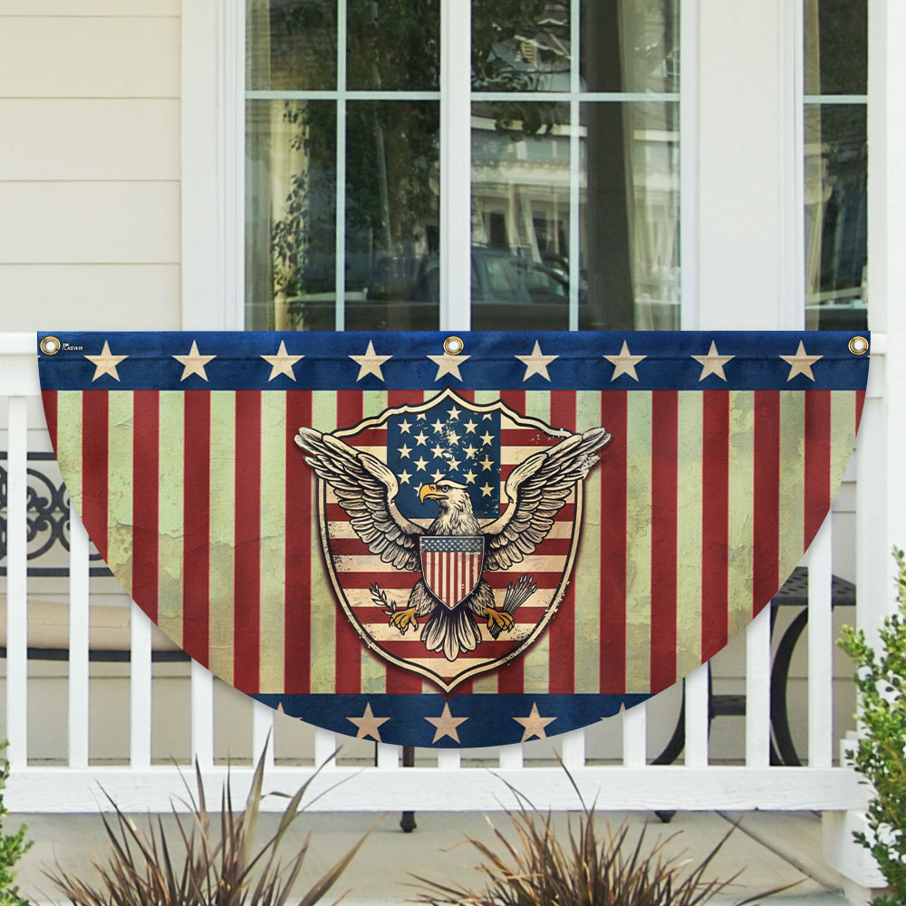 Patriotic Eagle American Non-Pleated Fan Flag – Flagwix