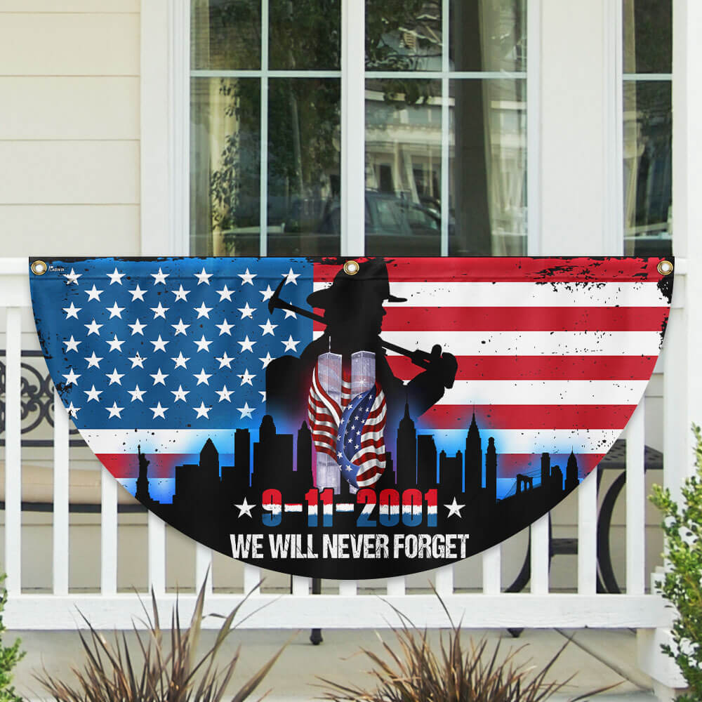 Patriot Day We Will Never Forget 911 American Non-Pleated Fan Flag ...