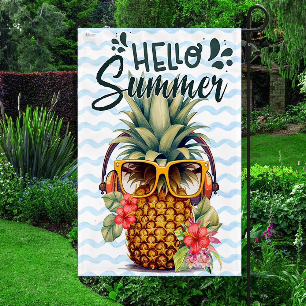 Hello Summer Pineapple Flag – Flagwix