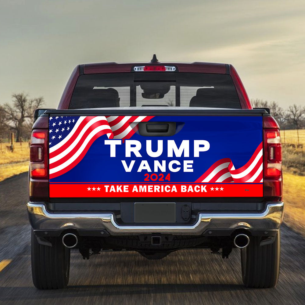 Trump Vance 2024 Take America Back Trump Tailgate Decal Sticker Wrap ...
