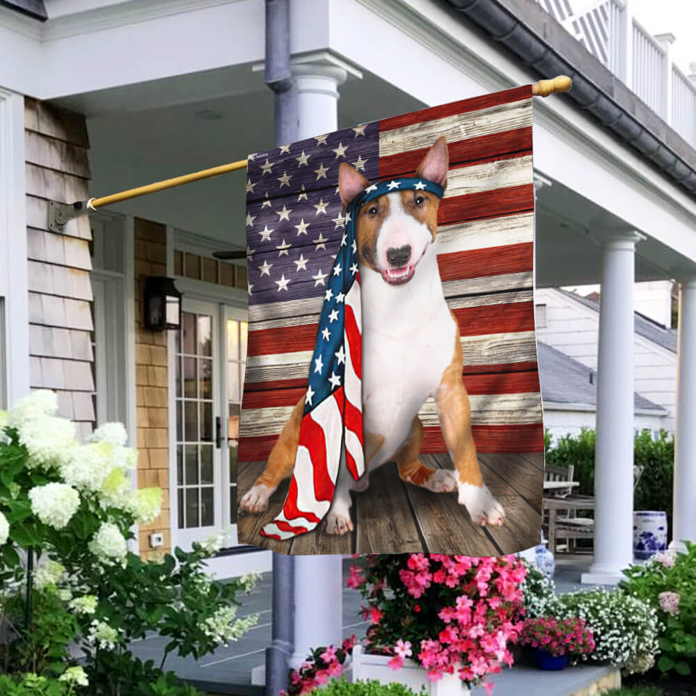 Bull Terrier Dog Flag Charming Dog NTB216Fv17 – Flagwix