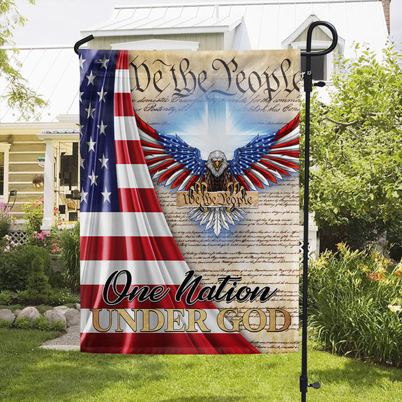 One Nation Under God Patriot Eagle Flag – Flagwix
