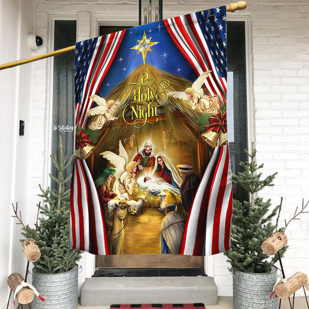 Jesus Family, O holy night Jesus Christmas Flag – Flagwix