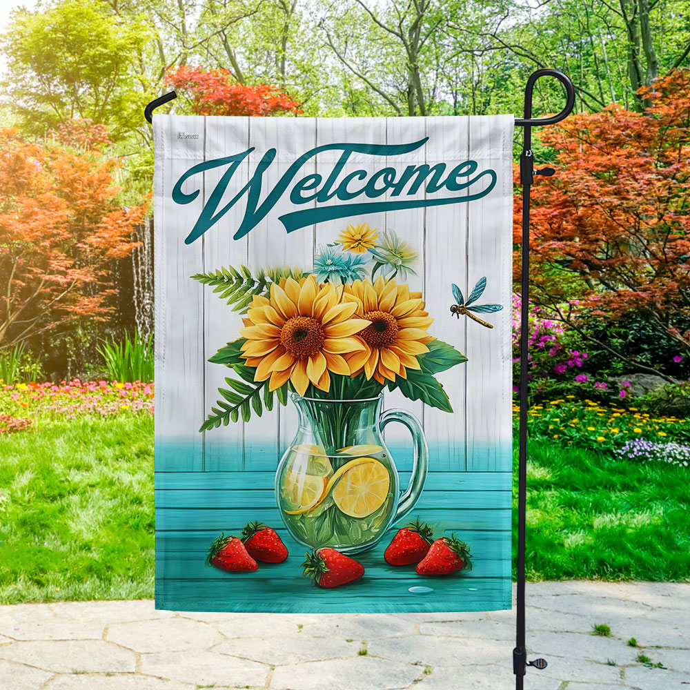 Welcome Summer Floral Flag – Flagwix