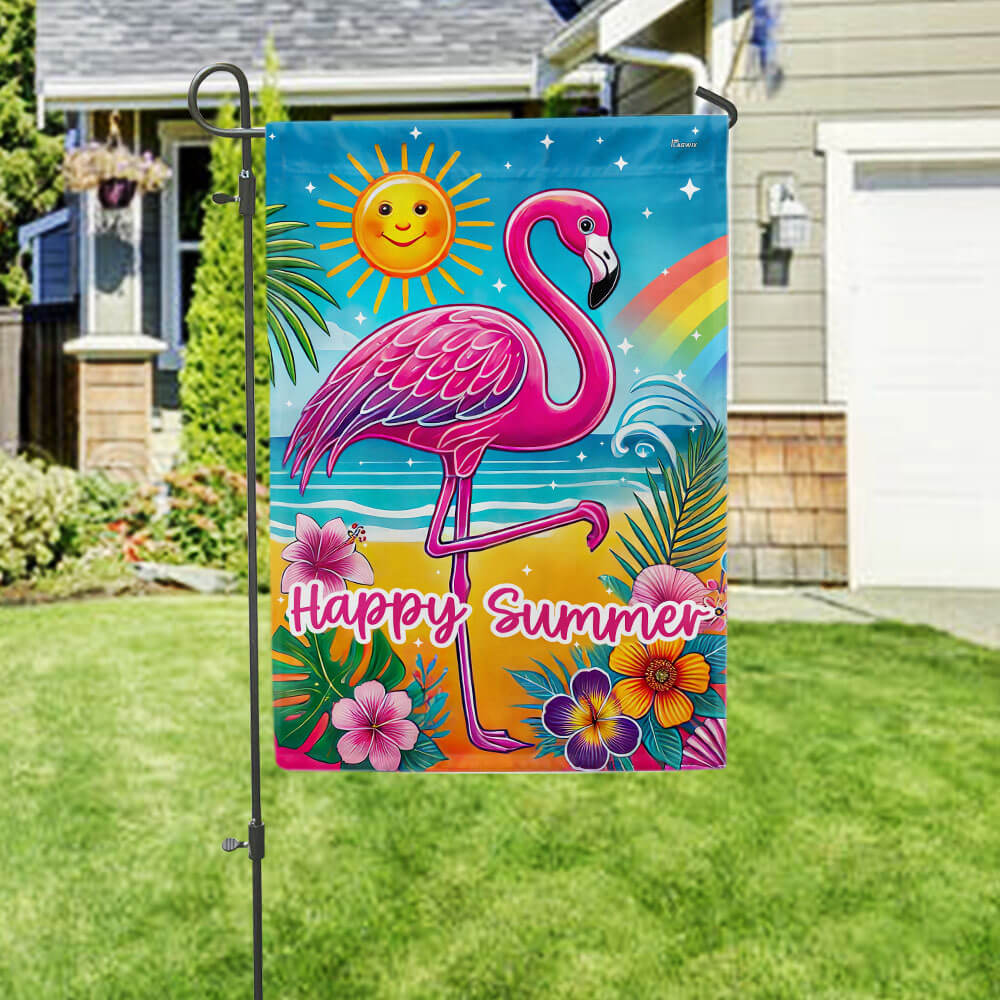 Flamingo Happy Summer Flag – Flagwix