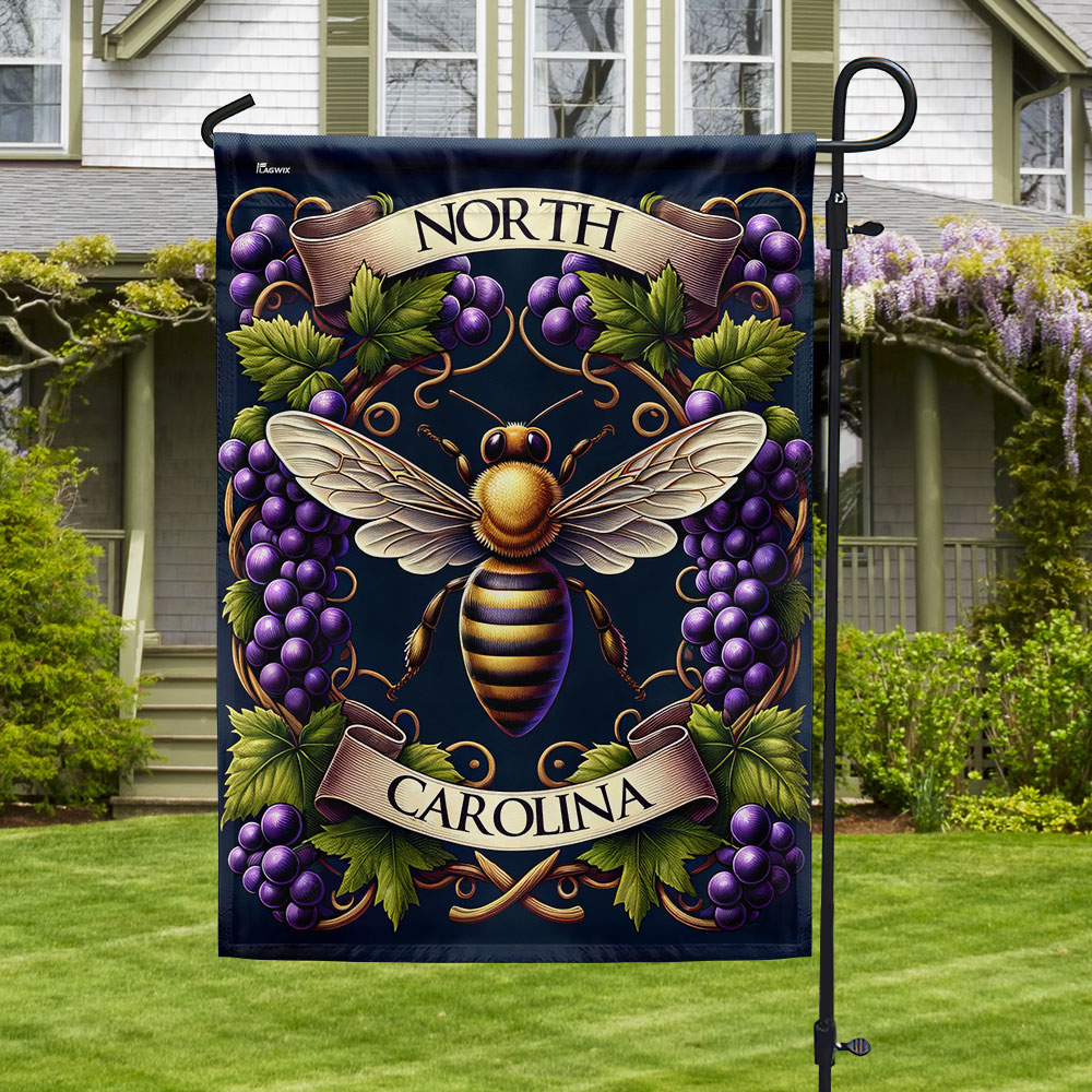 FLAGWIX North Carolina State Honeybee and Grapes Flag – Flagwix