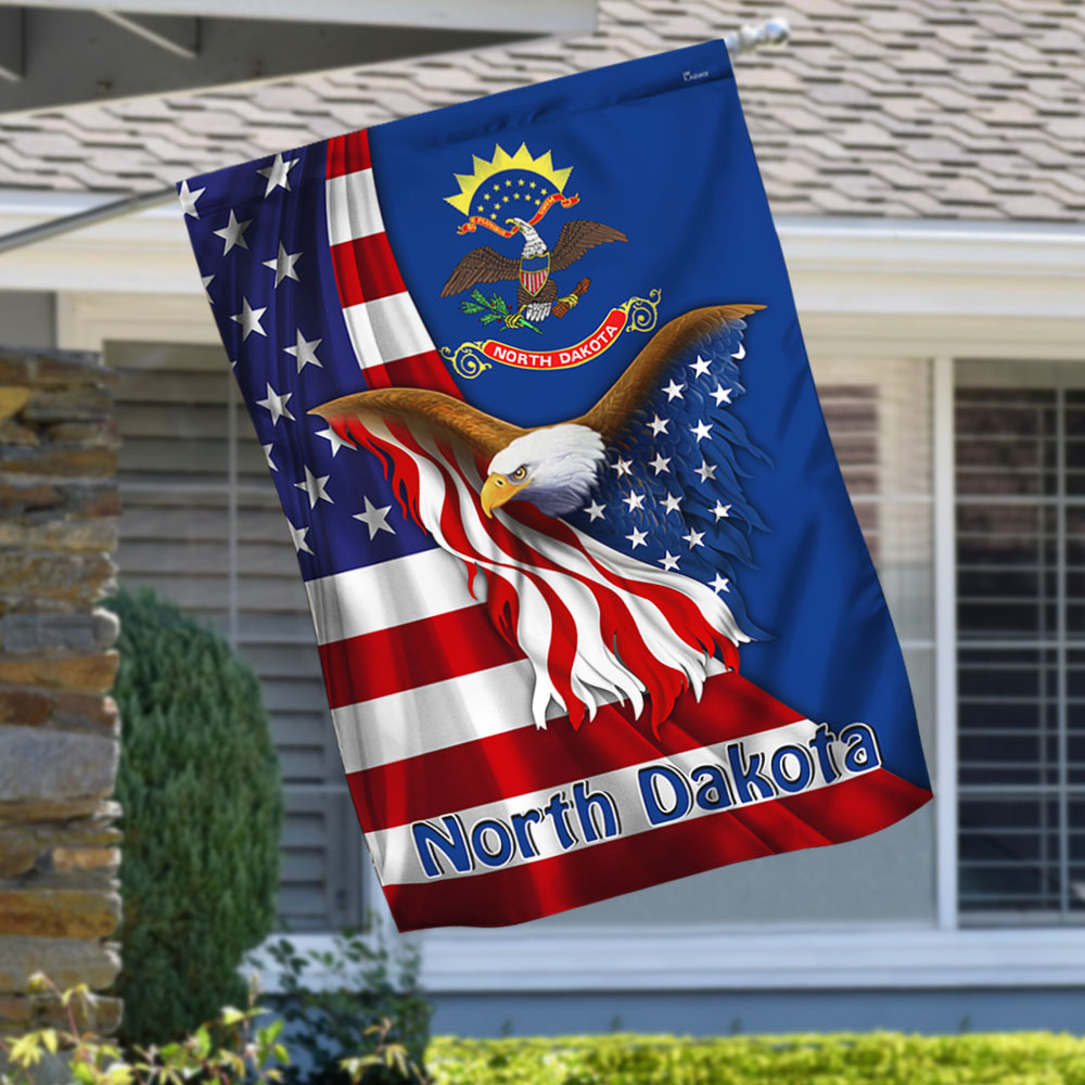 North Dakota Eagle Flag MLH1774Fv5 – Flagwix