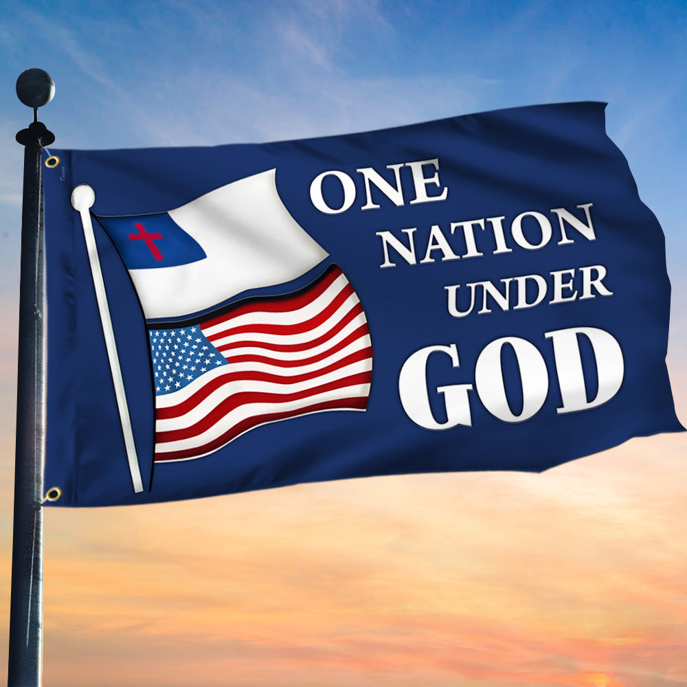 One Nation Under God Grommet Flag – Flagwix