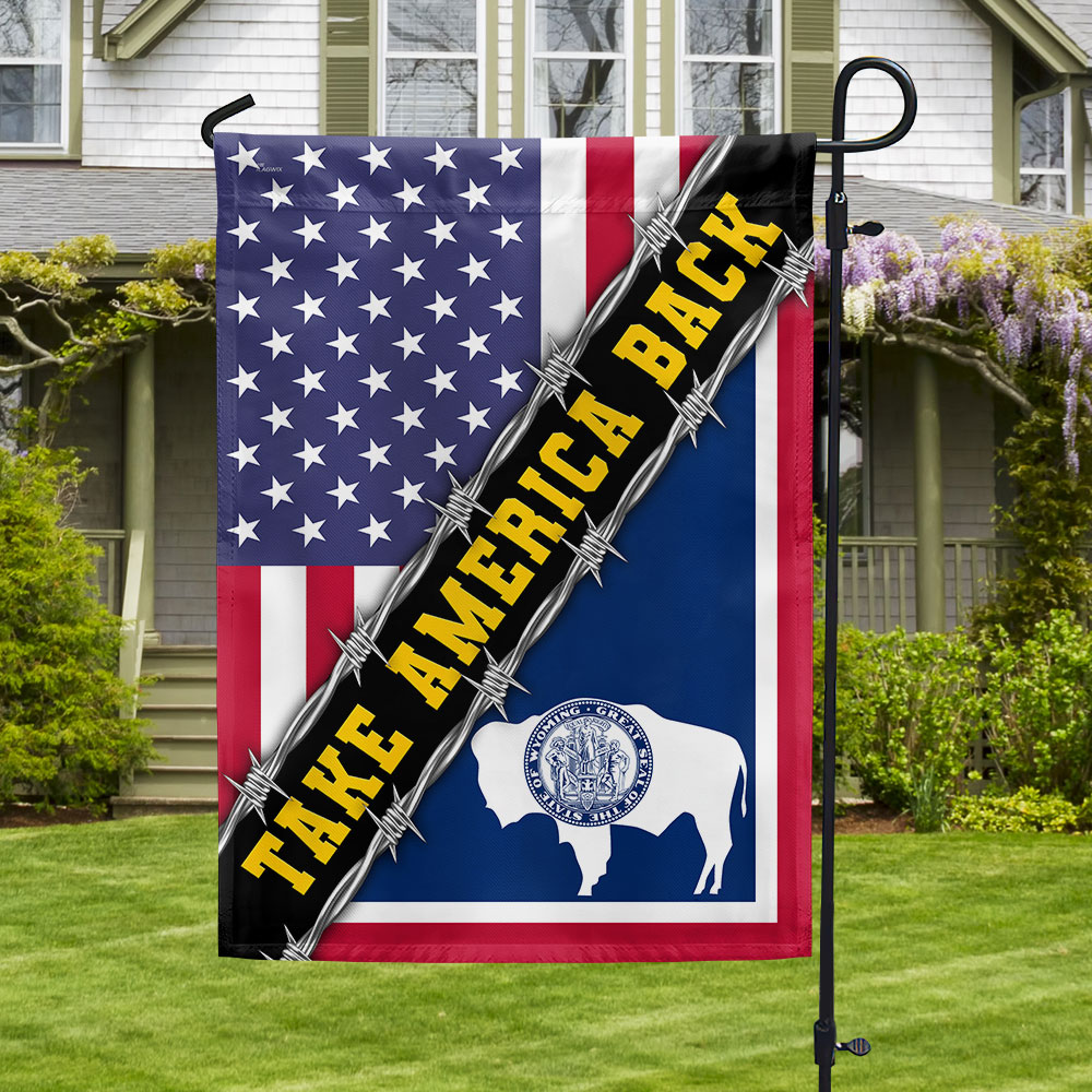 Wyoming Trump 2024 Take America Back Flag MLN1238F – Flagwix