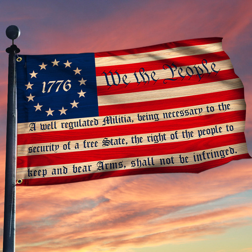 2nd Amendment Grommet Flag A Well Regulated Militia – Flagwix