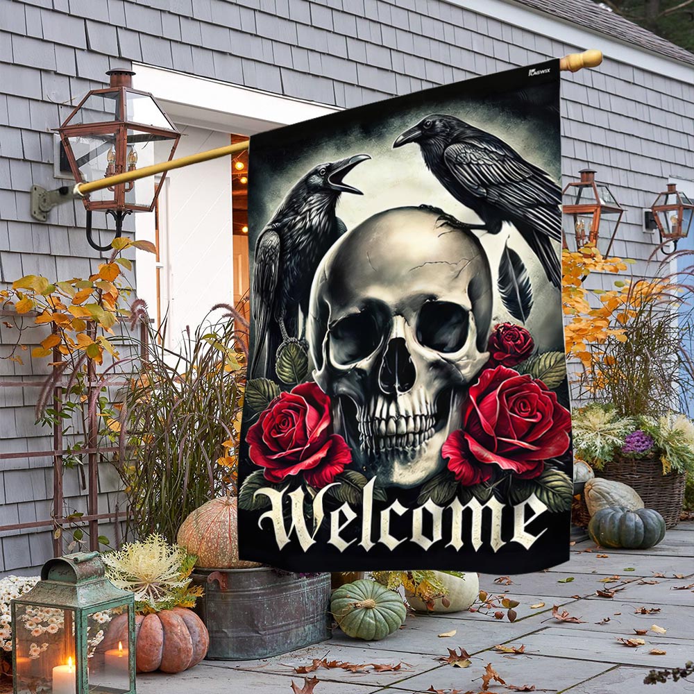 Raven Skull Halloween Flag – Flagwix