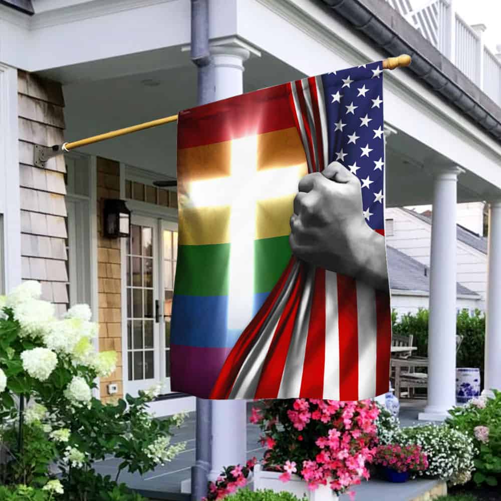 LGBT Pride Cross American Flag QNN529FV1 – Flagwix
