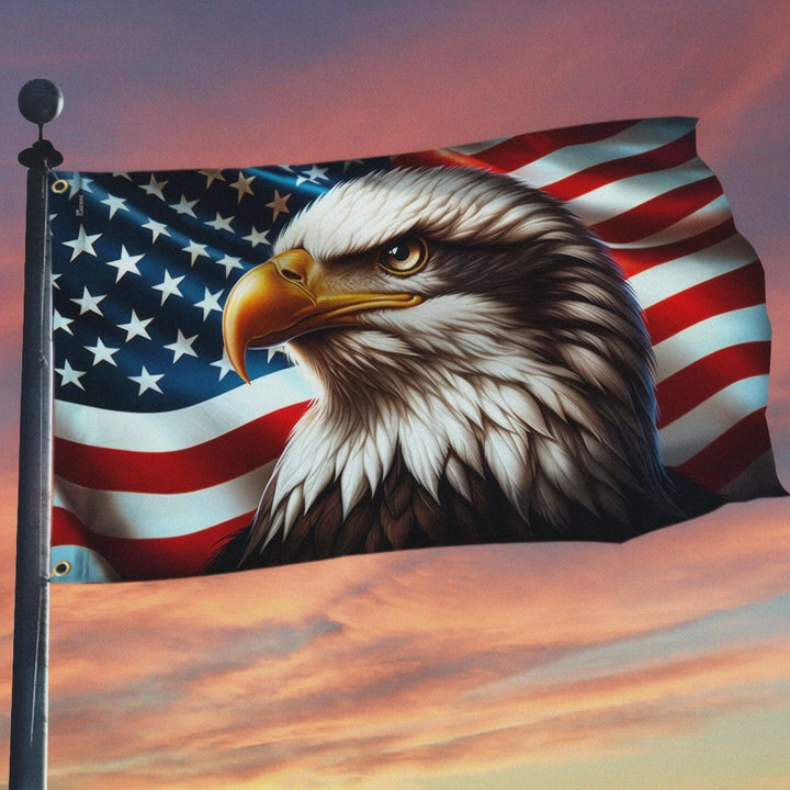 Flagwix American Flag | Patriotic Eagle Grommet Flag