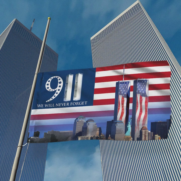 911 Grommet Flag We Will Never Forget 911 Patriot Day – Flagwix