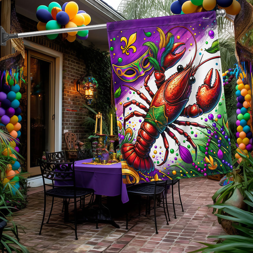 FLAGWIX Mardi Gras Crawfish Flag – Flagwix