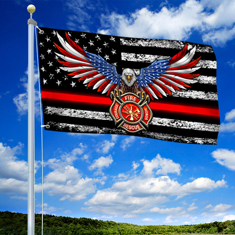 Firefighter Flag Back The Red – Flagwix