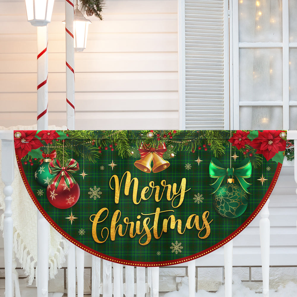Merry Christmas Winter Holiday Decorations Non-Pleated Fan Flag – Flagwix
