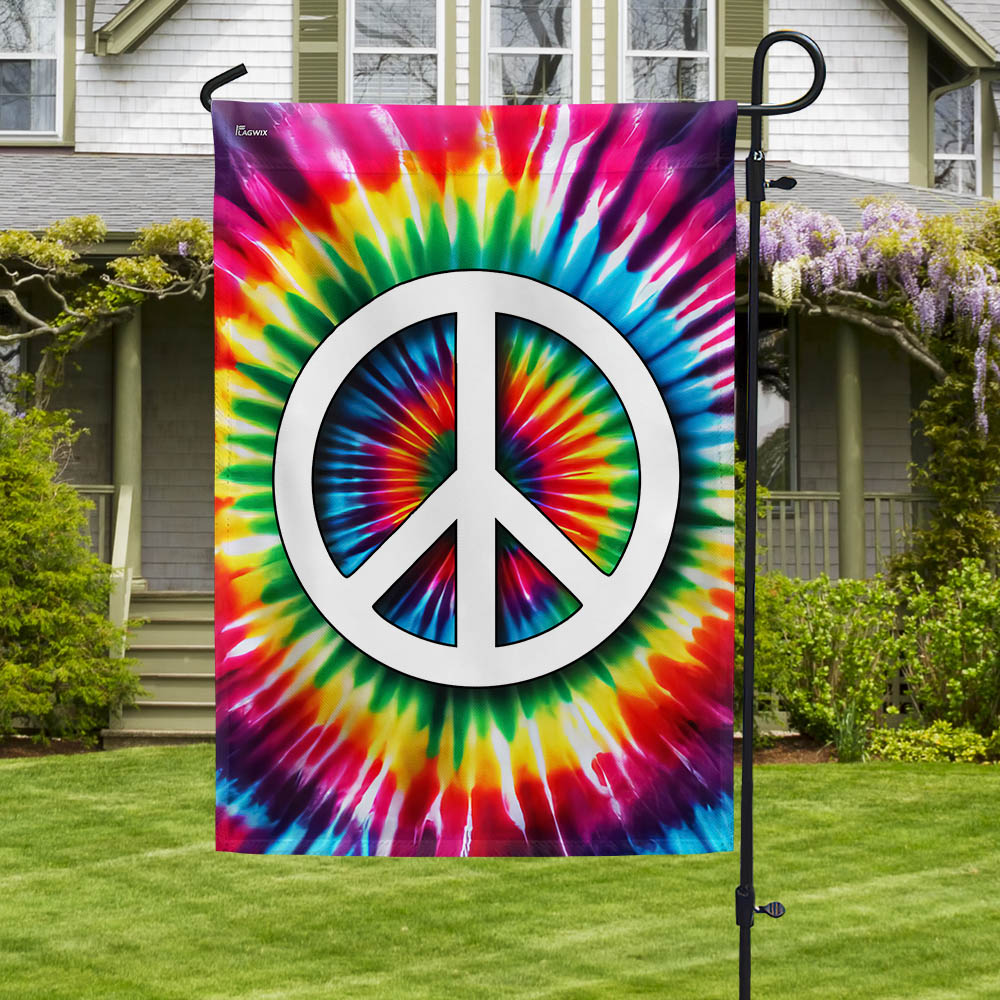 Hippie Peace Sign Tie-Dye Flag – Flagwix