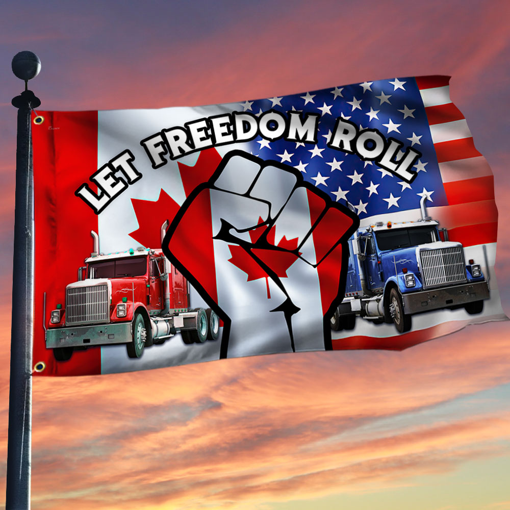Canada Freedom Convoy 2022 Grommet Flag Let Freedom Roll – Flagwix