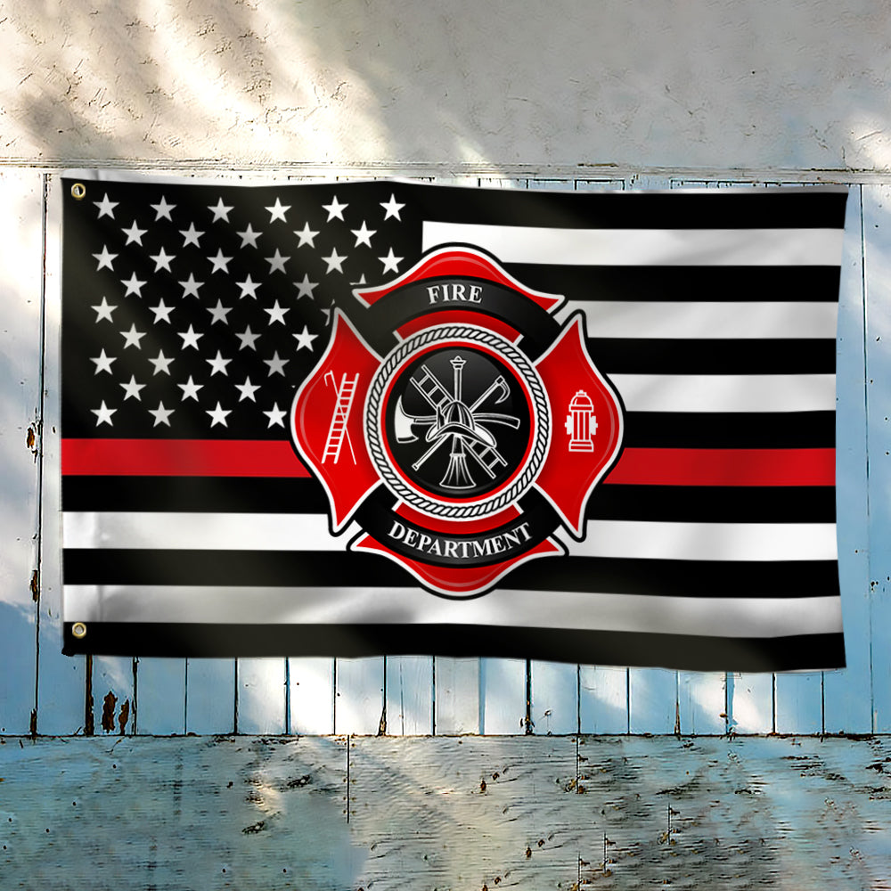 Firefighter Flag Fire Department Grommet Flag – Flagwix