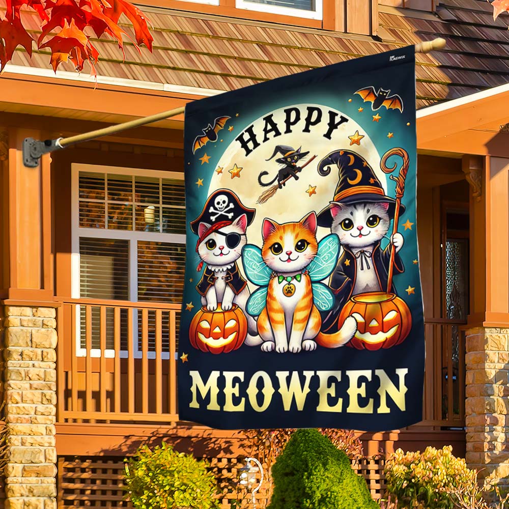 Halloween Flag Happy Meoween Cats Flag TQN3630F – Flagwix