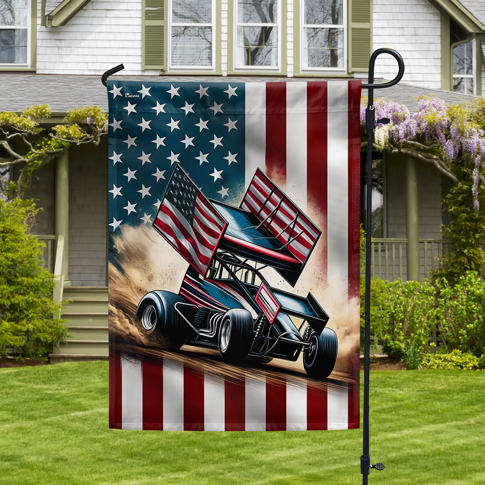FLAGWIX Sprint Car Racing Dirt Track Racing American Flag – Flagwix