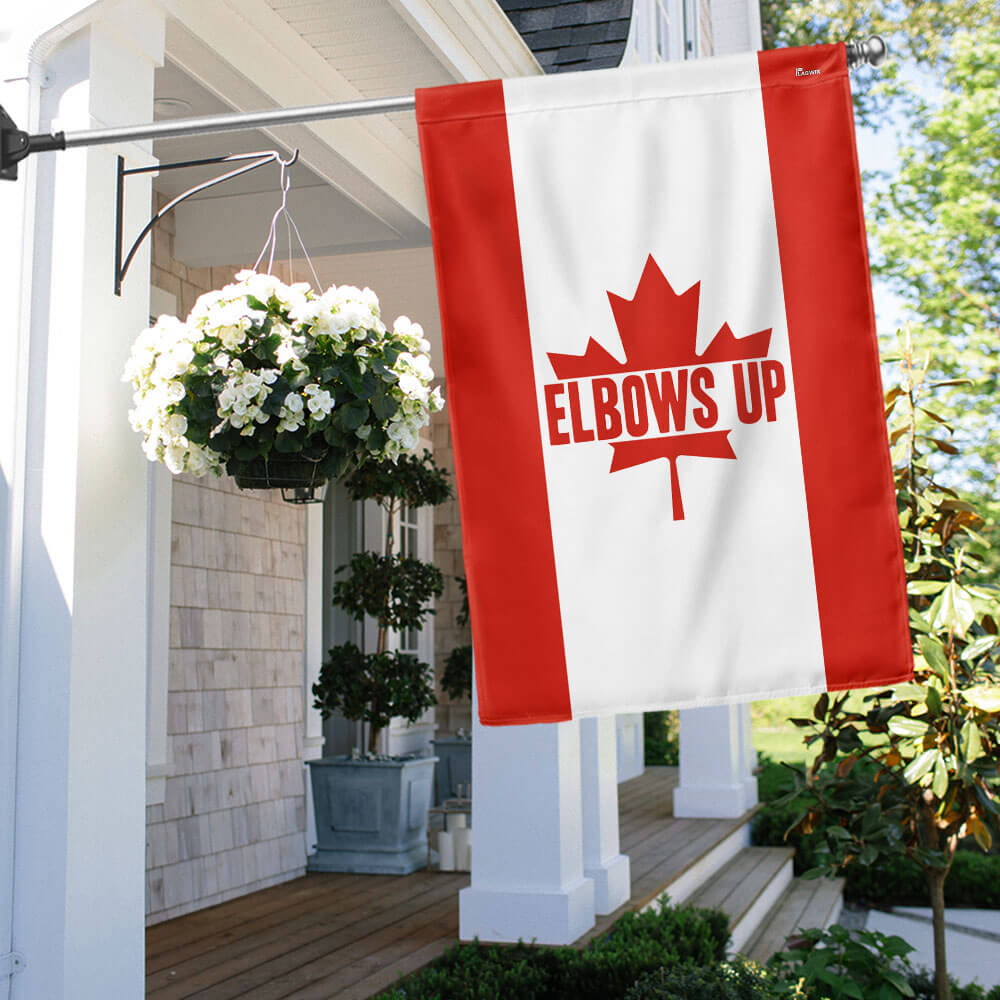 Elbows Up Canada True North Strong And Free Flag – Flagwix