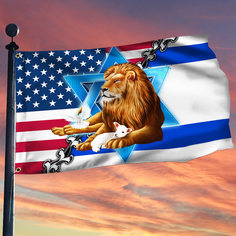 Jewish Israel, Lion Of Judah Israel American Grommet Flag – Flagwix