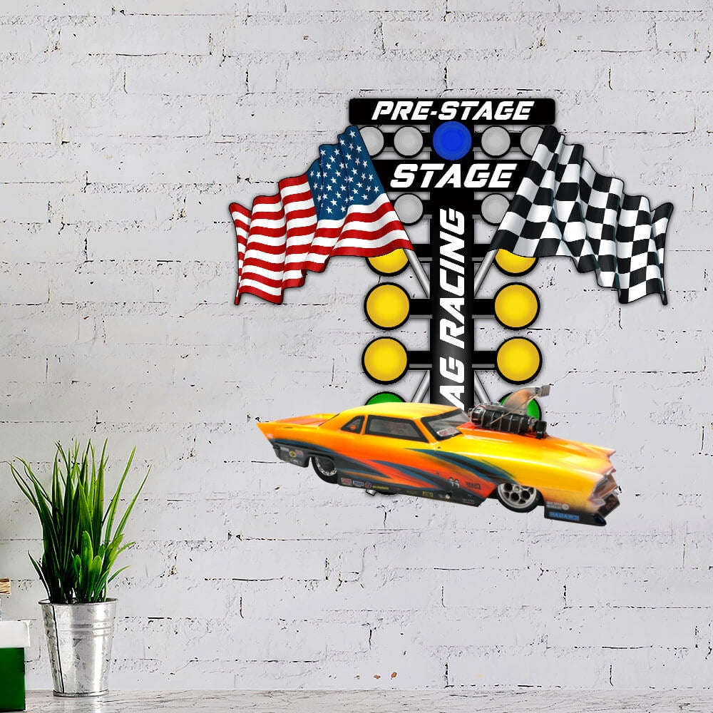Personalized Race Car Custom Image Drag Racing Metal Sign, Race Car Si ...