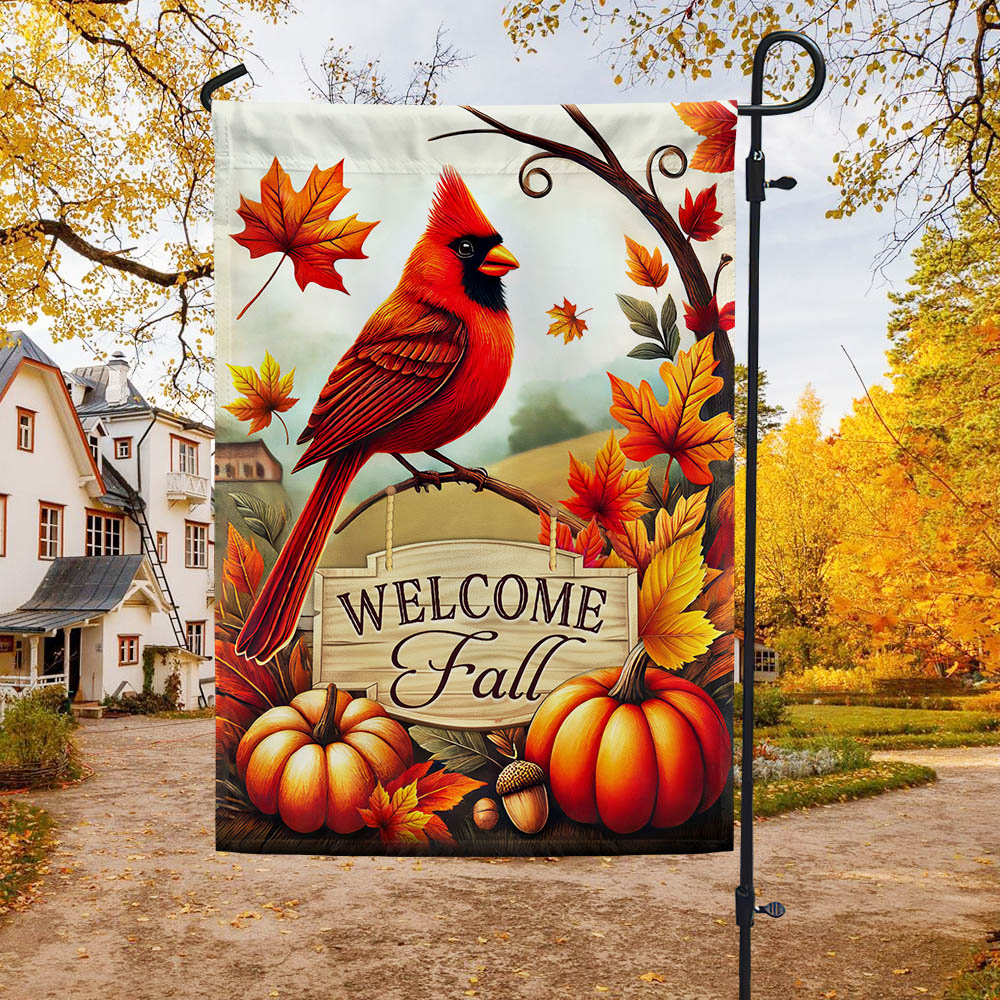 Cardinal Welcome Fall Flag – Flagwix