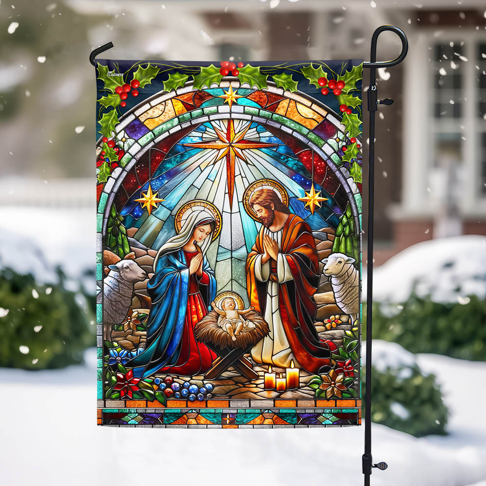 Nativity of Jesus Christmas Oh Holy Night Flag MLN4182F – Flagwix